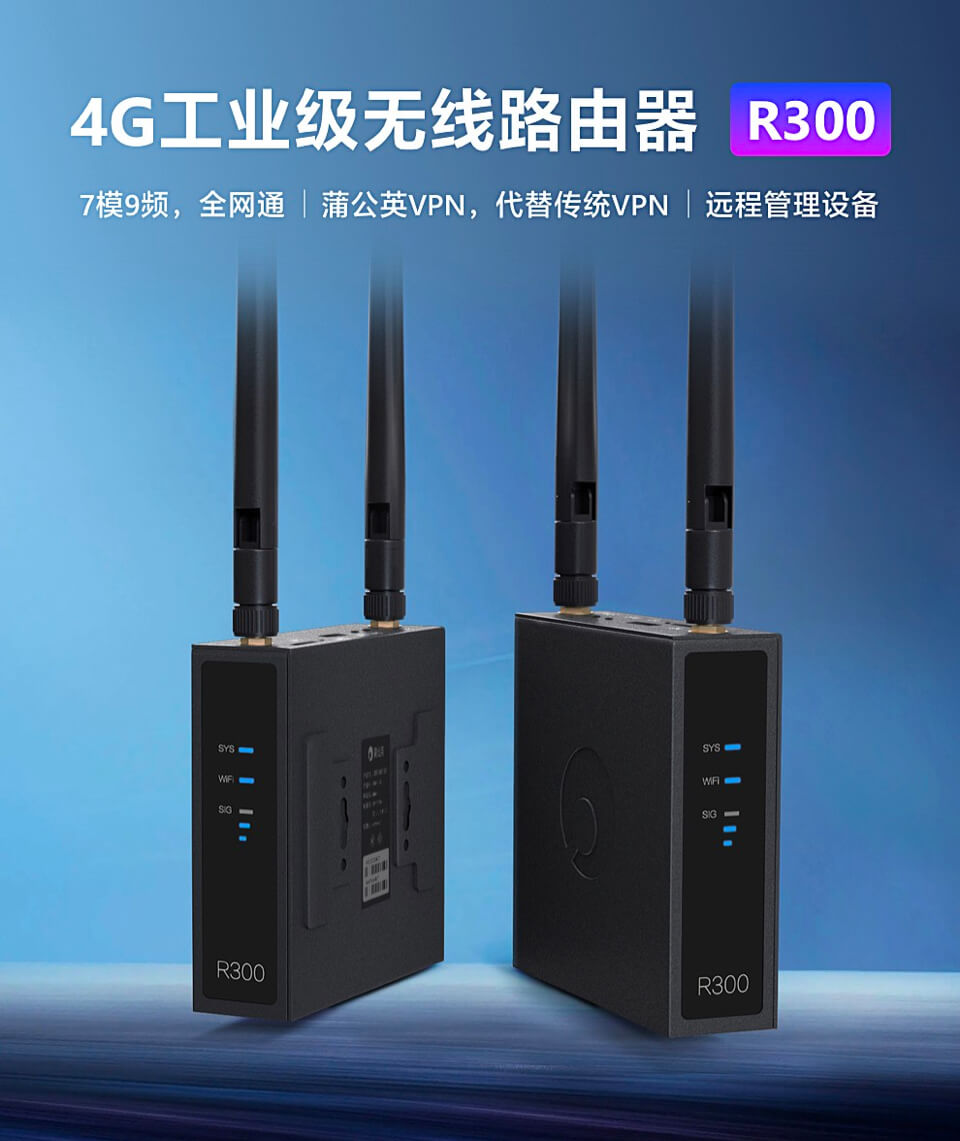 蒲公英4G工业无线路由器R300-1121G-Oray商城